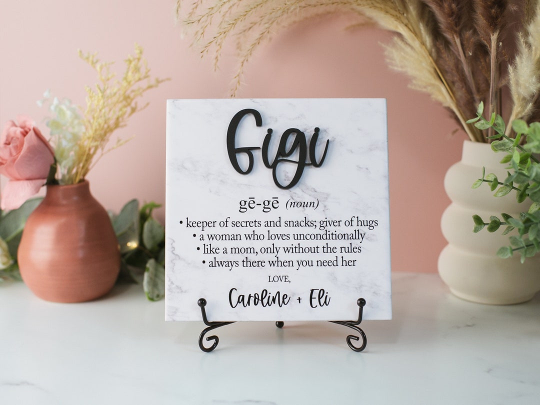 3D Gigi Definition Ceramic Tile Sign Gift, Mothers Day Family Present ...