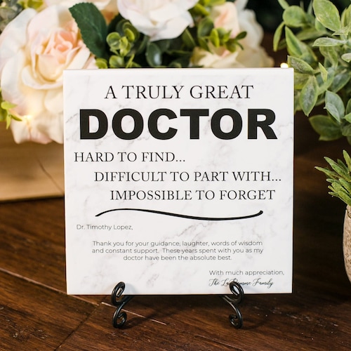 Doctor Thank You Plaque - Etsy