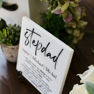 Personalized Step Dad Tile Plaque Gift From Stepson or - Etsy