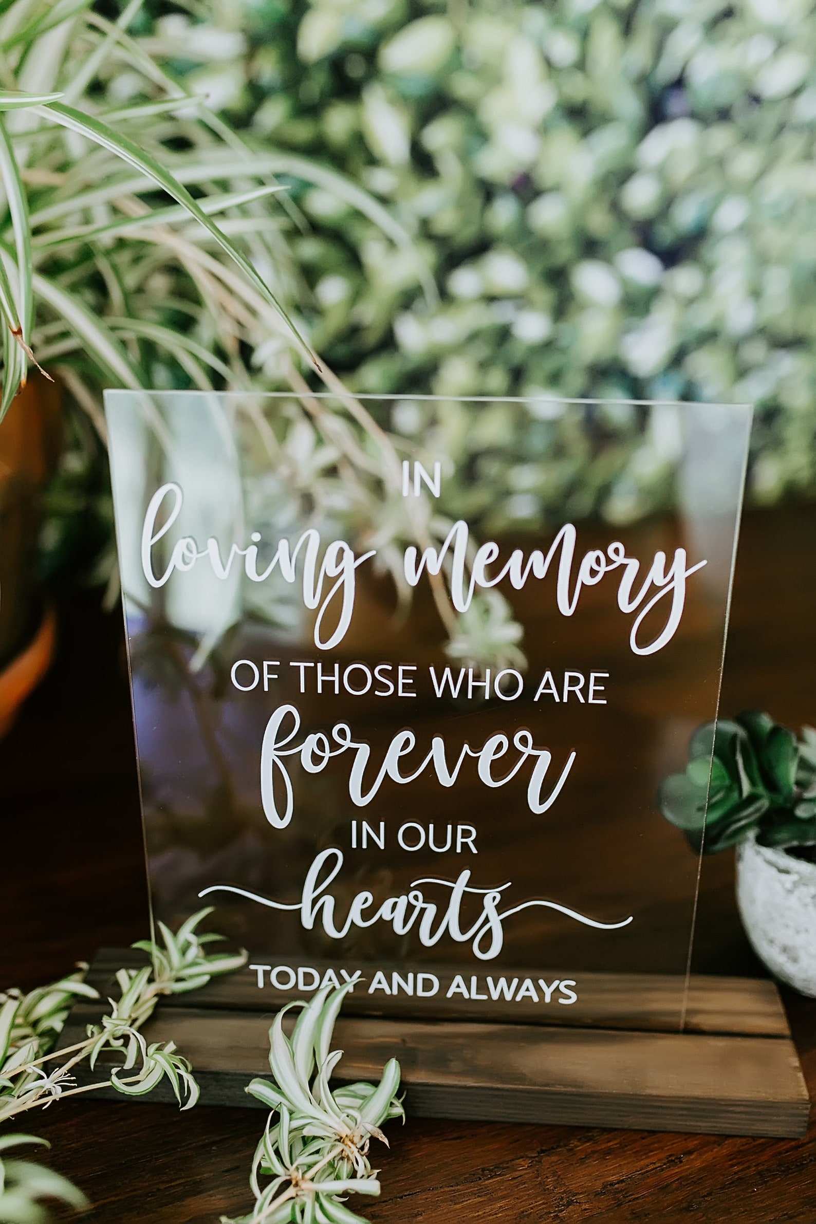 In Loving Memory of Those Who Are Forever in Our Hearts Clear Glass ...