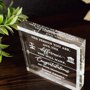 Congrats Lawyer Award Crystal Glass Plaque, for Employee Recognition ...