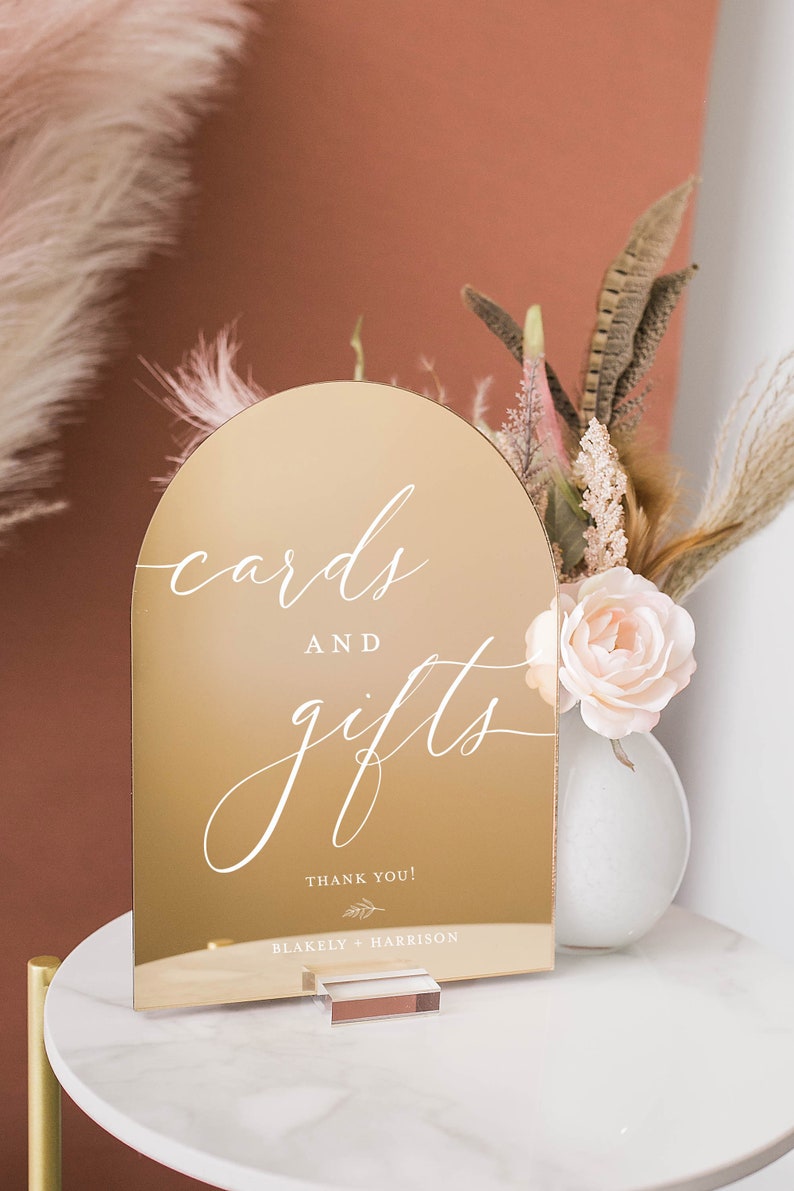 ARCH Gold Silver or Rose Gold Mirror Cards and Gifts - Etsy