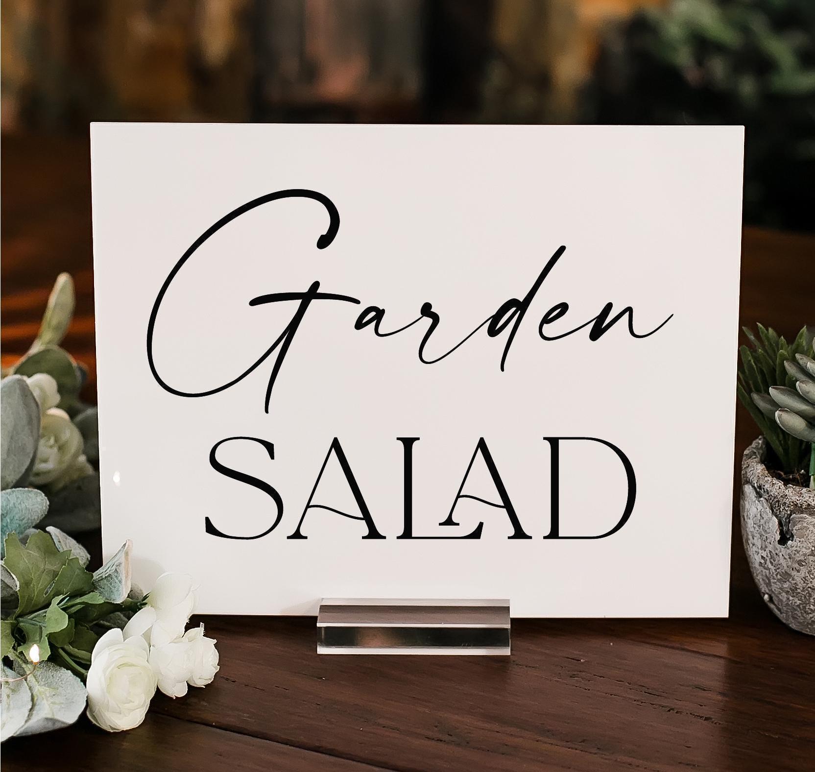 Buffet Wedding Food Menu Acrylic Signs, Dessert Table Titles, Entree ...