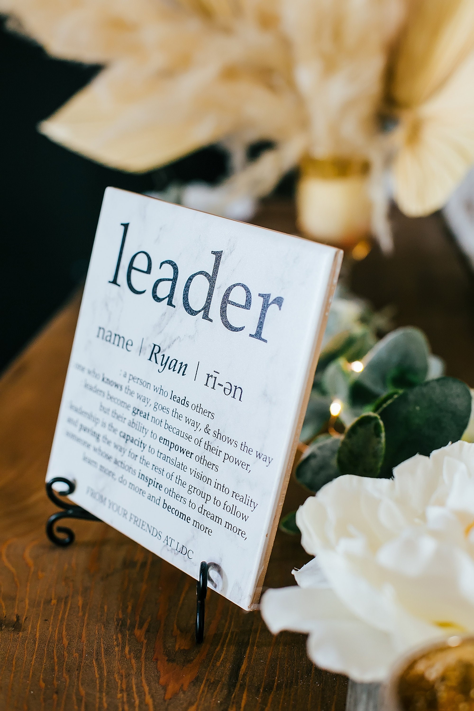 Great Leader Definition Sign Plaque With Stand Thank You - Etsy