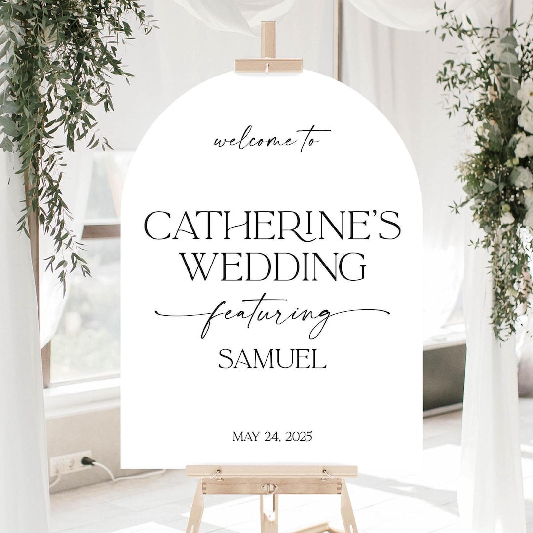Wedding 'featuring' Acrylic Welcome Sign, Arch Personalized Large Funny ...