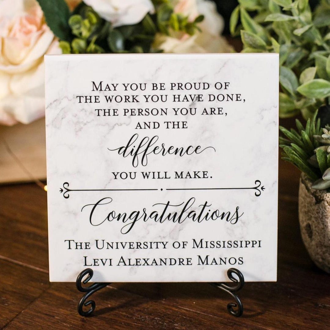 Congratulations on Your Graduation Tile Gift for High School or College ...