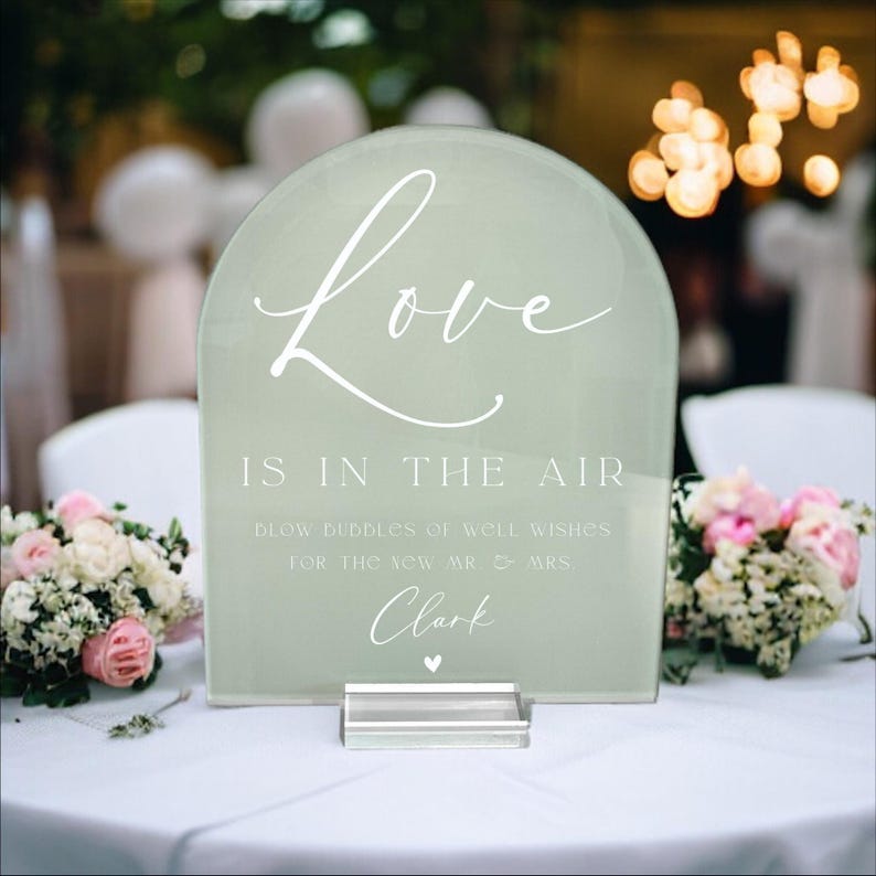 Blow Bubbles Reception Exit Signage Bubble Send off Make A Wish Acrylic ...
