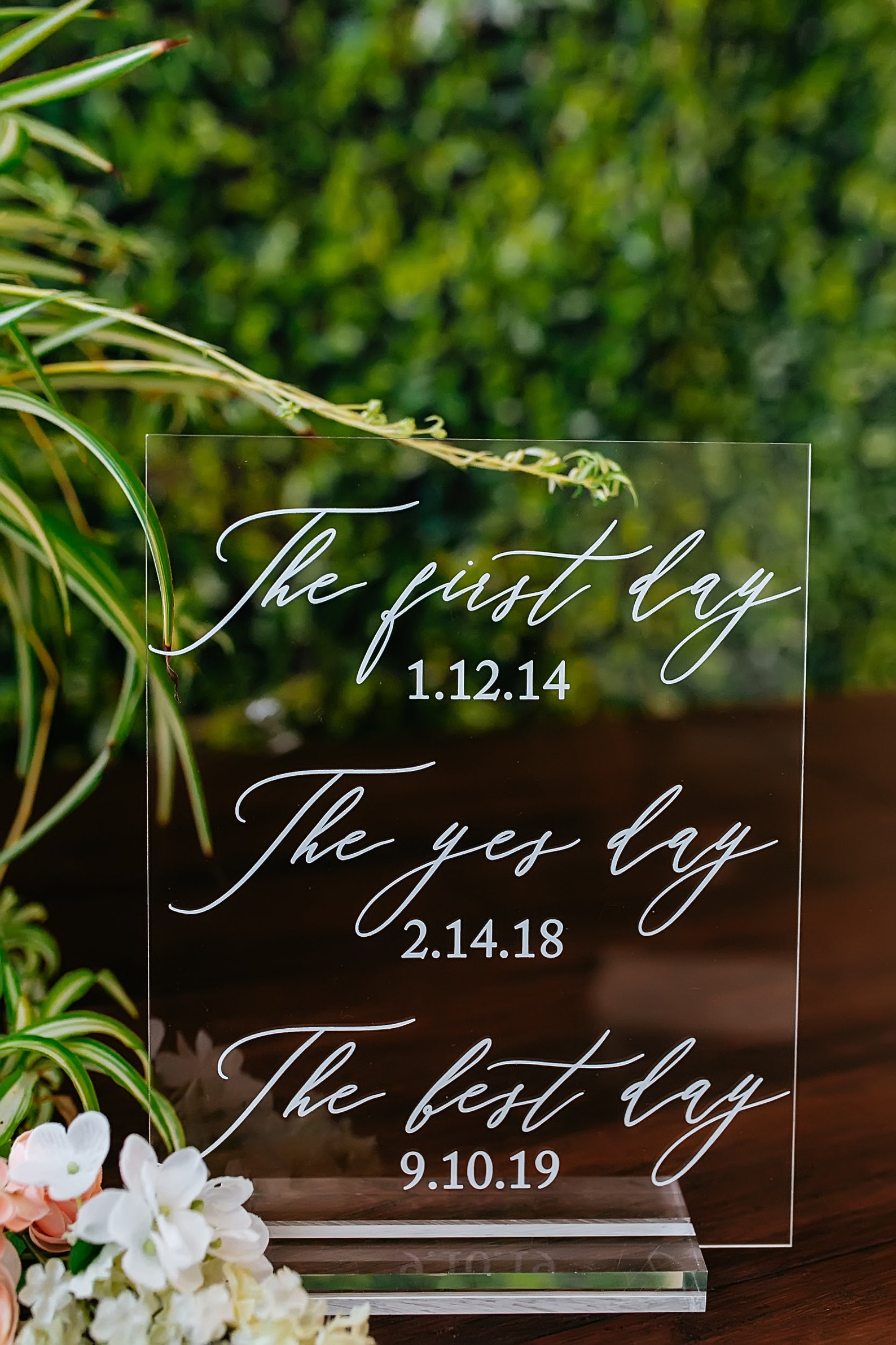 The First Day the Yes Day the Best Day Sign Acrylic Wedding - Etsy