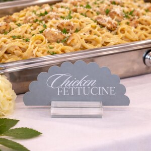 Acrylic Buffet Food Name Signs, Wedding Dessert Table Title Entree ...