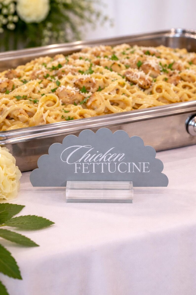 Acrylic Buffet Food Name Signs, Wedding Dessert Table Title Entree ...
