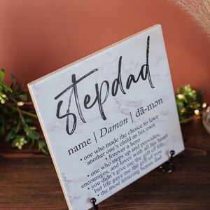 Personalized Step Dad Tile Plaque Gift From Stepson or Stepdaughter ...