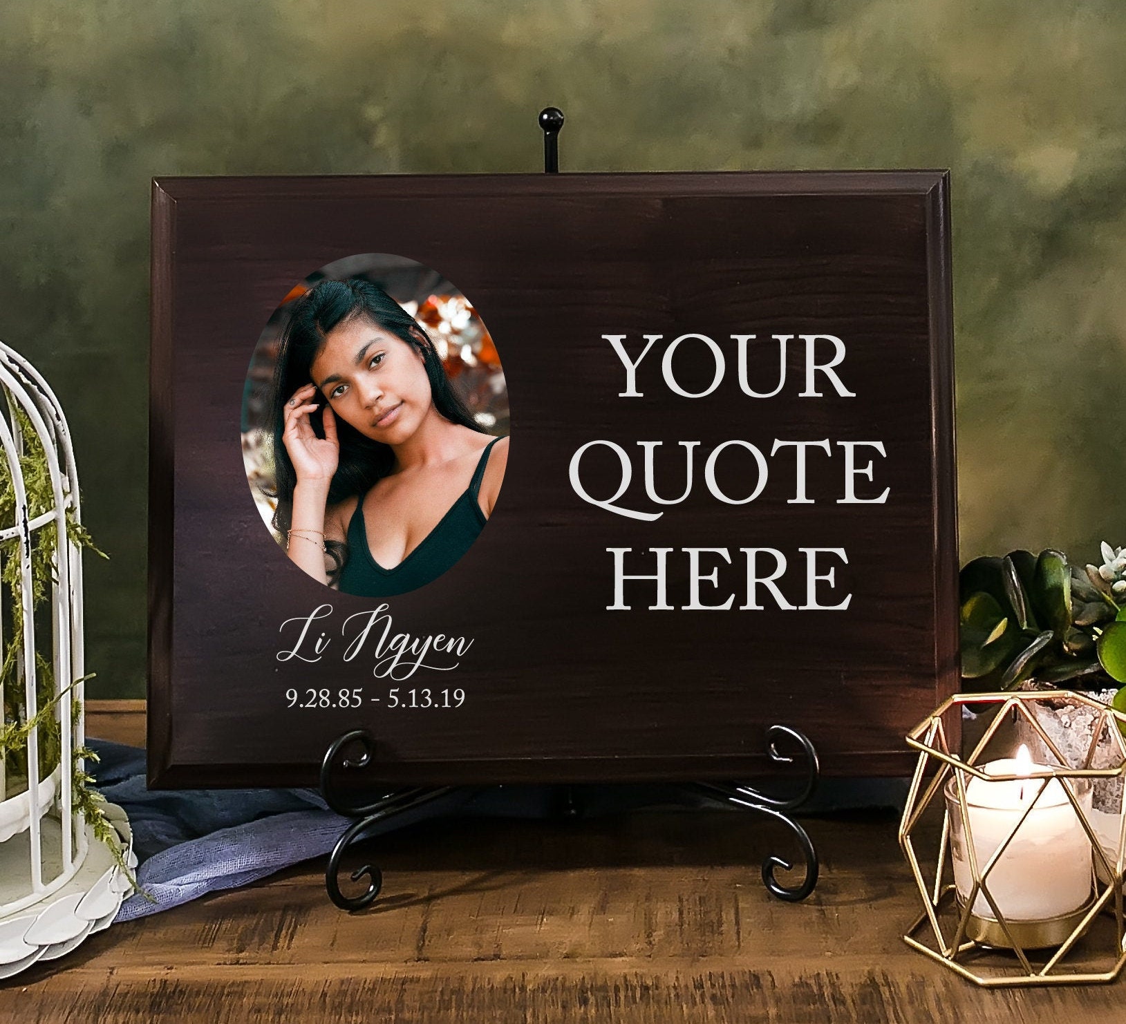 Sympathy Gift With Photo Memorial Plaque in Loving Memory - Etsy