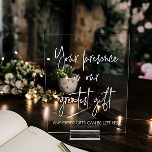 Your Presence is Our Greatest Gift, Any Other Gifts Can Be Left Here ...