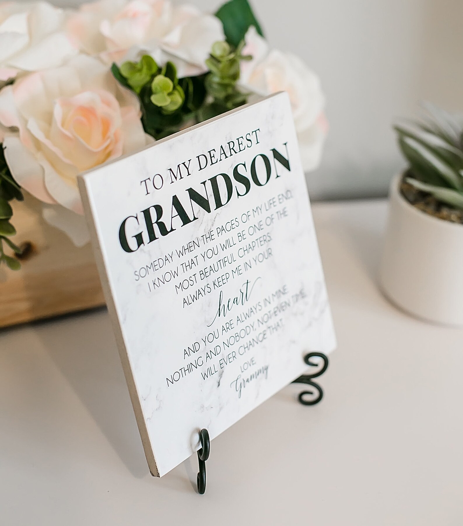 Personalized Grandson Sign Gift to Grandchild From Grandmother - Etsy