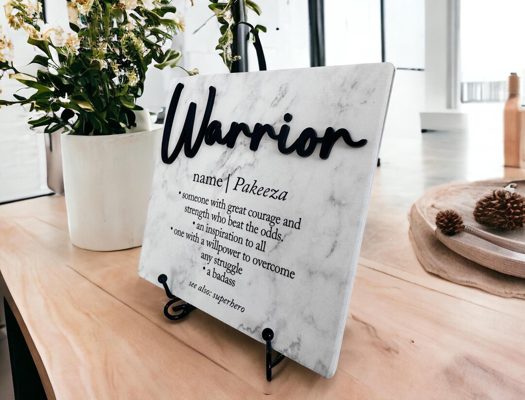 3D Warrior Cancer Survivor Definition Plaque, Beat Breast Cancer ...