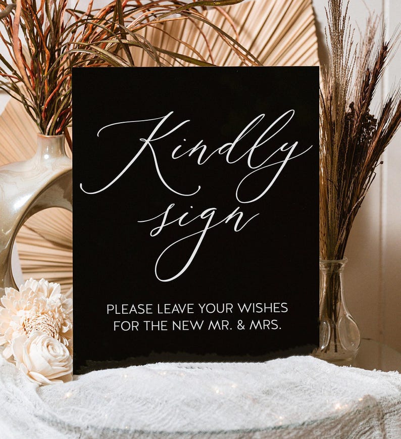 Acrylic Kindly Please Sign Our Guestbook Wedding Sign - Etsy