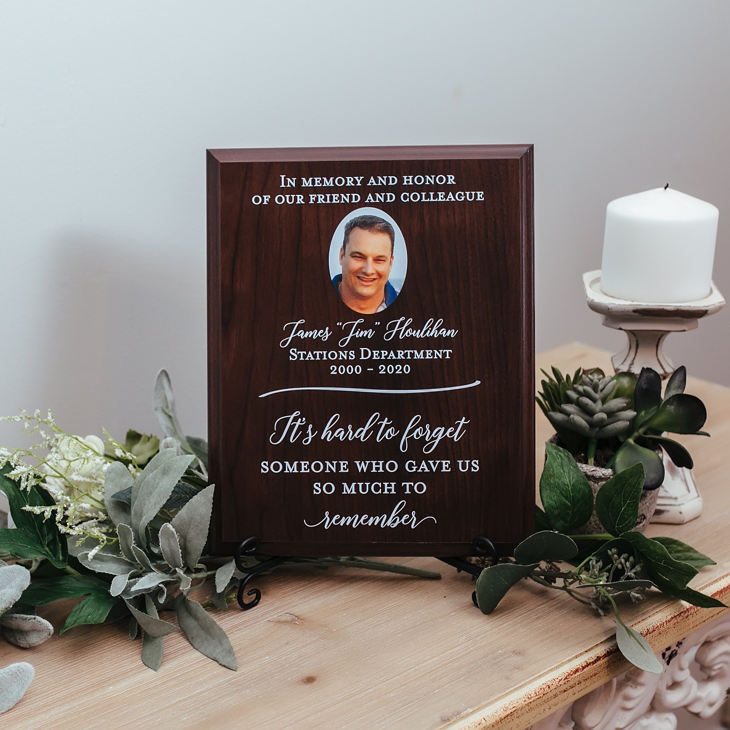 Sympathy Gift With Photo Memorial Plaque in Loving Memory - Etsy