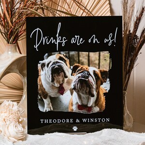 BEST SELLER Open Bar Pet Drink Acrylic Wedding Sign for Bar, Signature ...