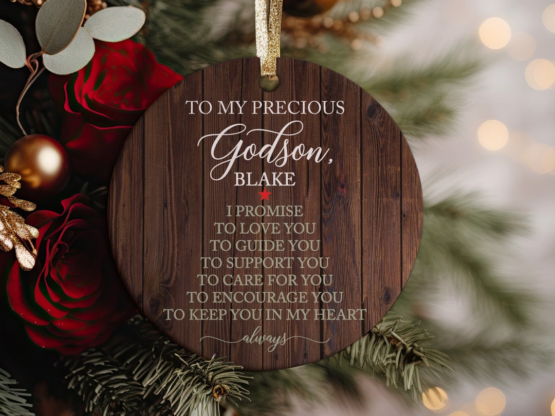 Godson Greatest Gift Ornament, Gift Idea for Godchild From Godmother ...