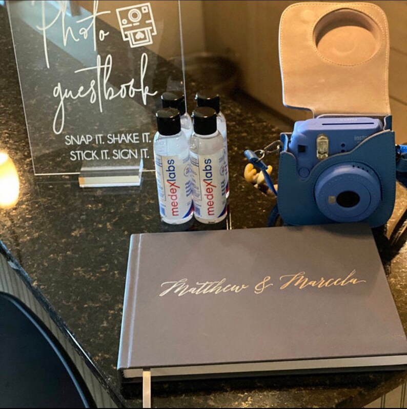 Photo Guestbook Snap It Stick It Sign It Clear Glass Look - Etsy