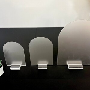 ARCH Shaped Clear, Frosted, White and Black Acrylic Blank Stock Sheet ...