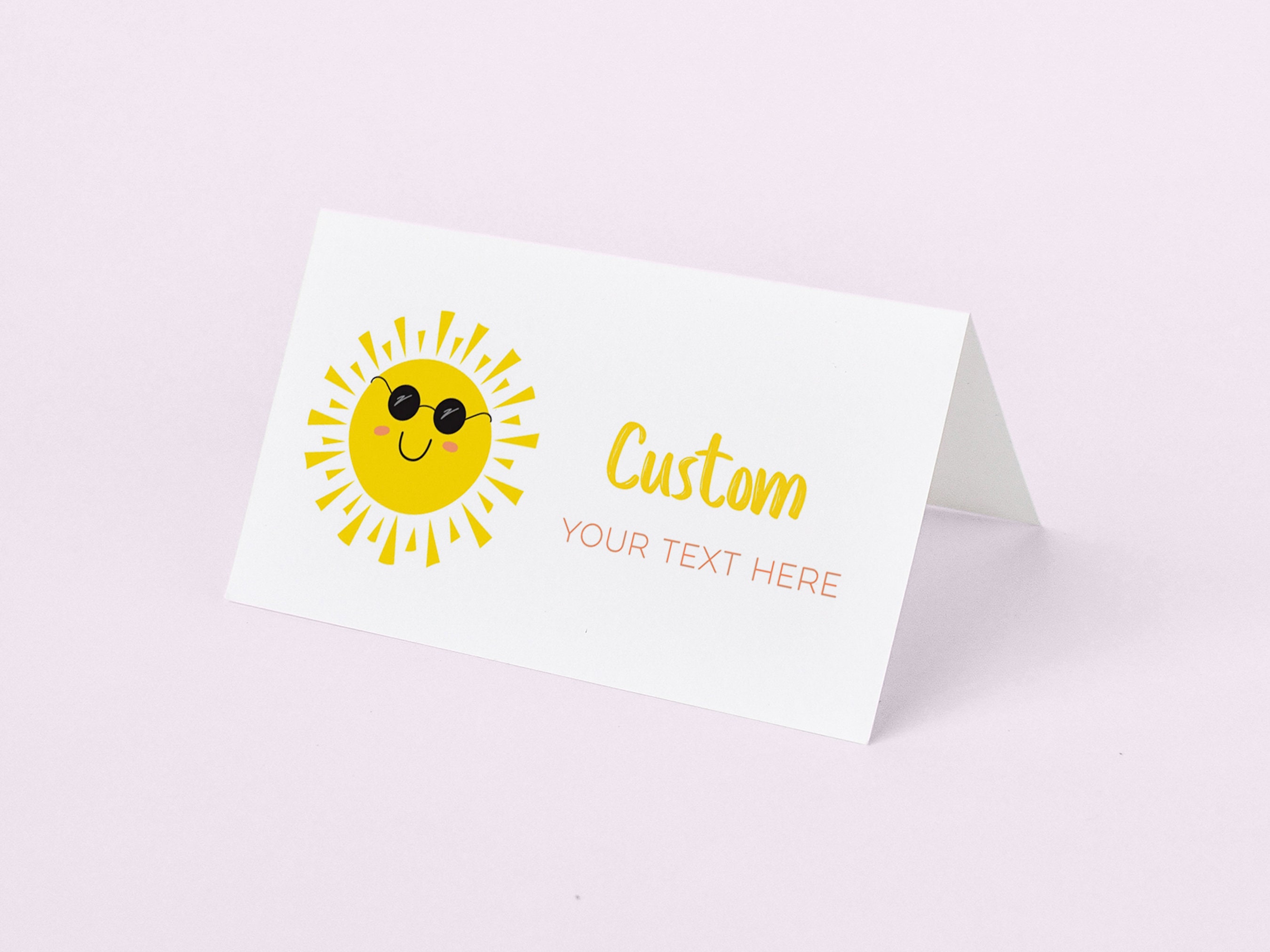Folded Table Cards, First Trip Around the Sun, Kids Birthday Party ...
