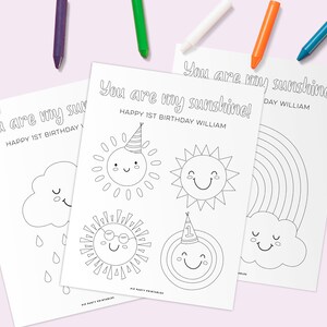 Coloring Pages, First Trip Around the Sun, Kids Birthday Party, Art ...