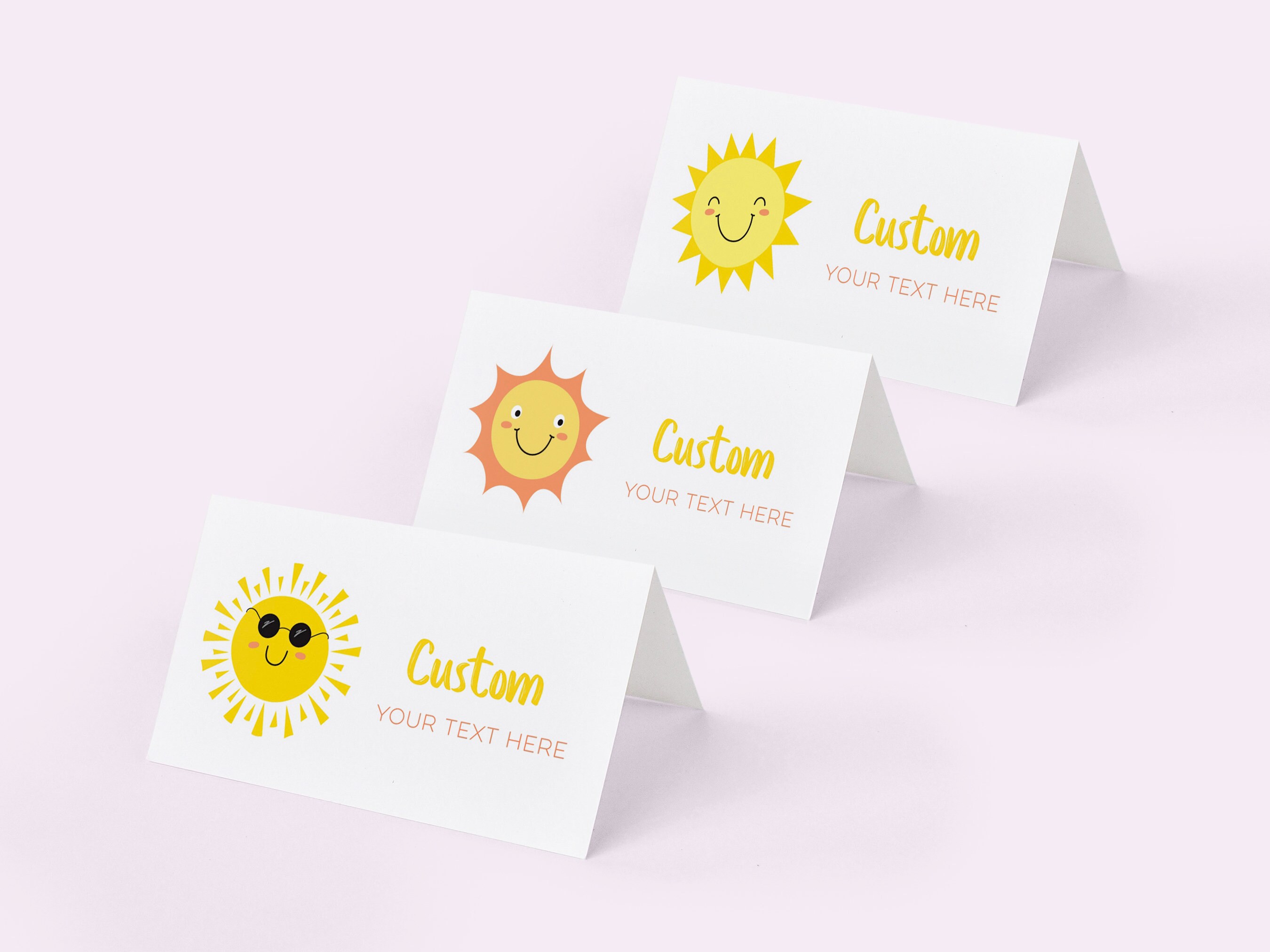 Folded Table Cards, First Trip Around the Sun, Kids Birthday Party ...