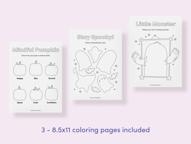 Halloween Coloring Pages: Boo Crew Art Activity (EDITABLE PARTY ...
