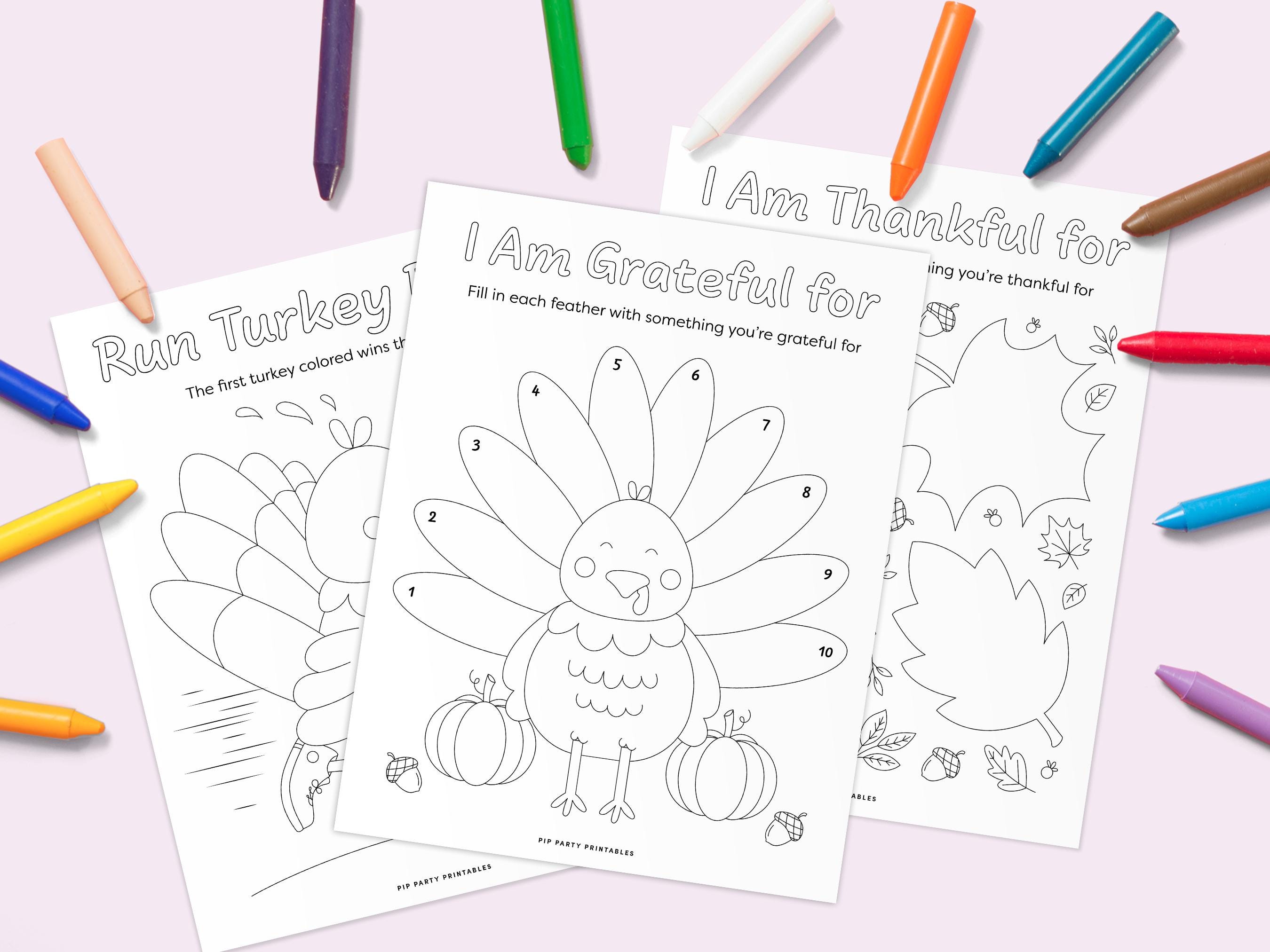 Coloring Pages, Thanksgiving, Alphabet Placemat, Kids Art Activity ...