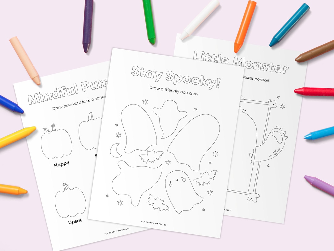 Halloween Coloring Pages: Boo Crew Art Activity (EDITABLE PARTY ...
