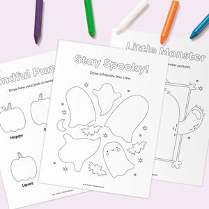 Halloween Coloring Pages: Boo Crew Art Activity (EDITABLE PARTY ...
