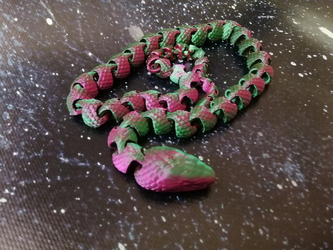Flexible 3D Printed Articulated Snake Toy - Etsy