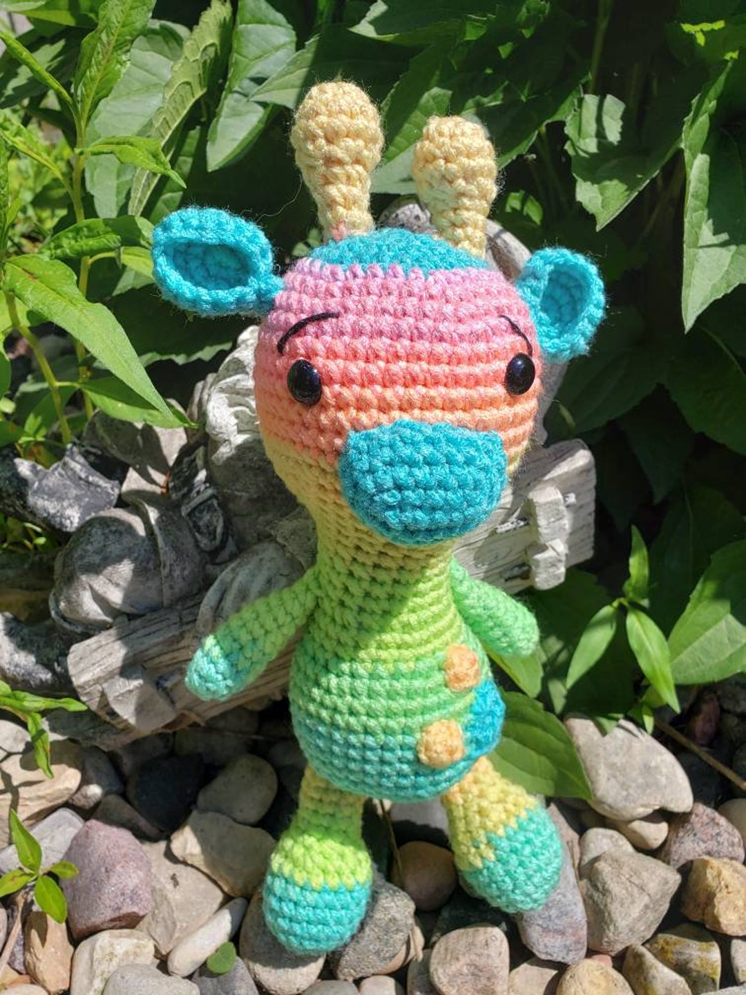 Multi Colored Giraffe. Striped Giraffe. Giraffee Amigurumi. Hatching ...