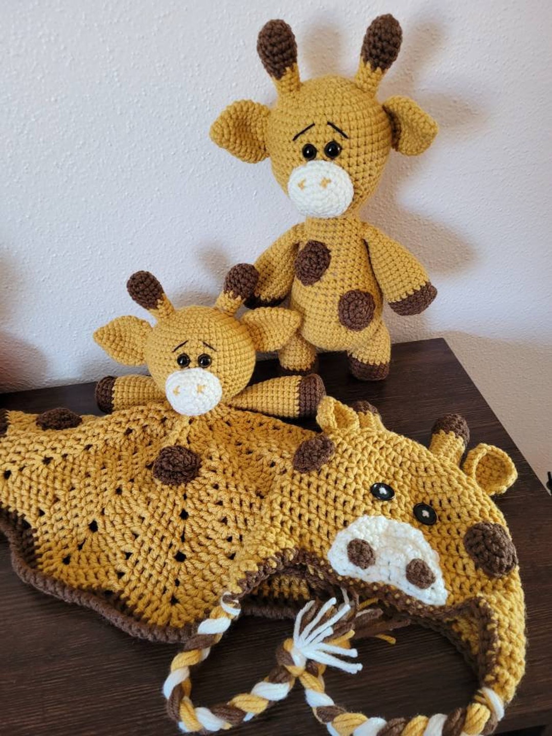 Giraffe Hat Lovey and Stuffie. Items Can Be Puchased Separately or as a ...