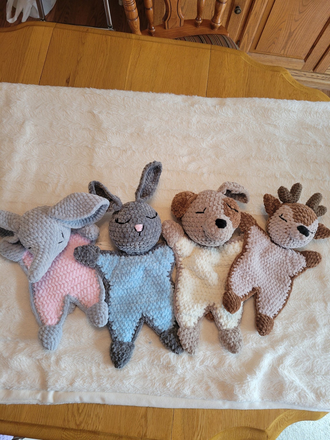 Handmade Animal Lovies. Deer Lovey, Elephant Lovey, Dog Lovey, Bunny ...