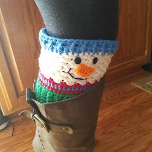 Snowman Boot Cuffs. Holiday Boot Toppers. Handmade in a Smoke Free Home ...