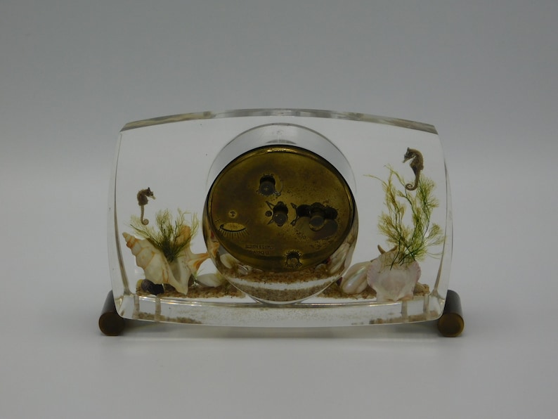 1950s Swiza Mignon Swiss 7 Jewel Clock Set in Acrylic With Sea - Etsy