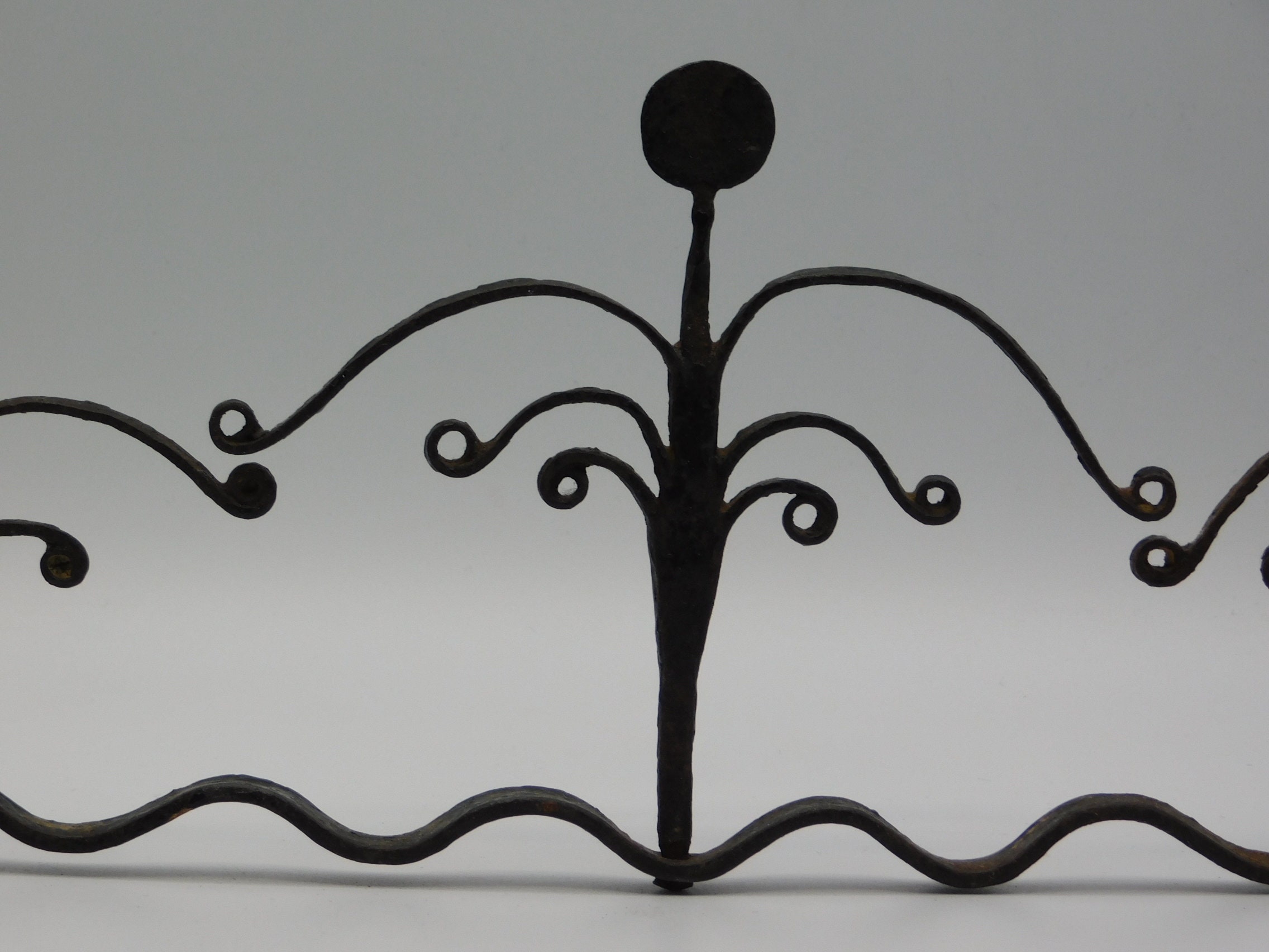 Colonial America 18th Century Hearth Utensil Hanger Hand Forged Iron ...