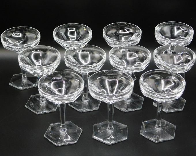 Baccarat Champaigne Glasses Malmaison Pattern Made in France Issued ...