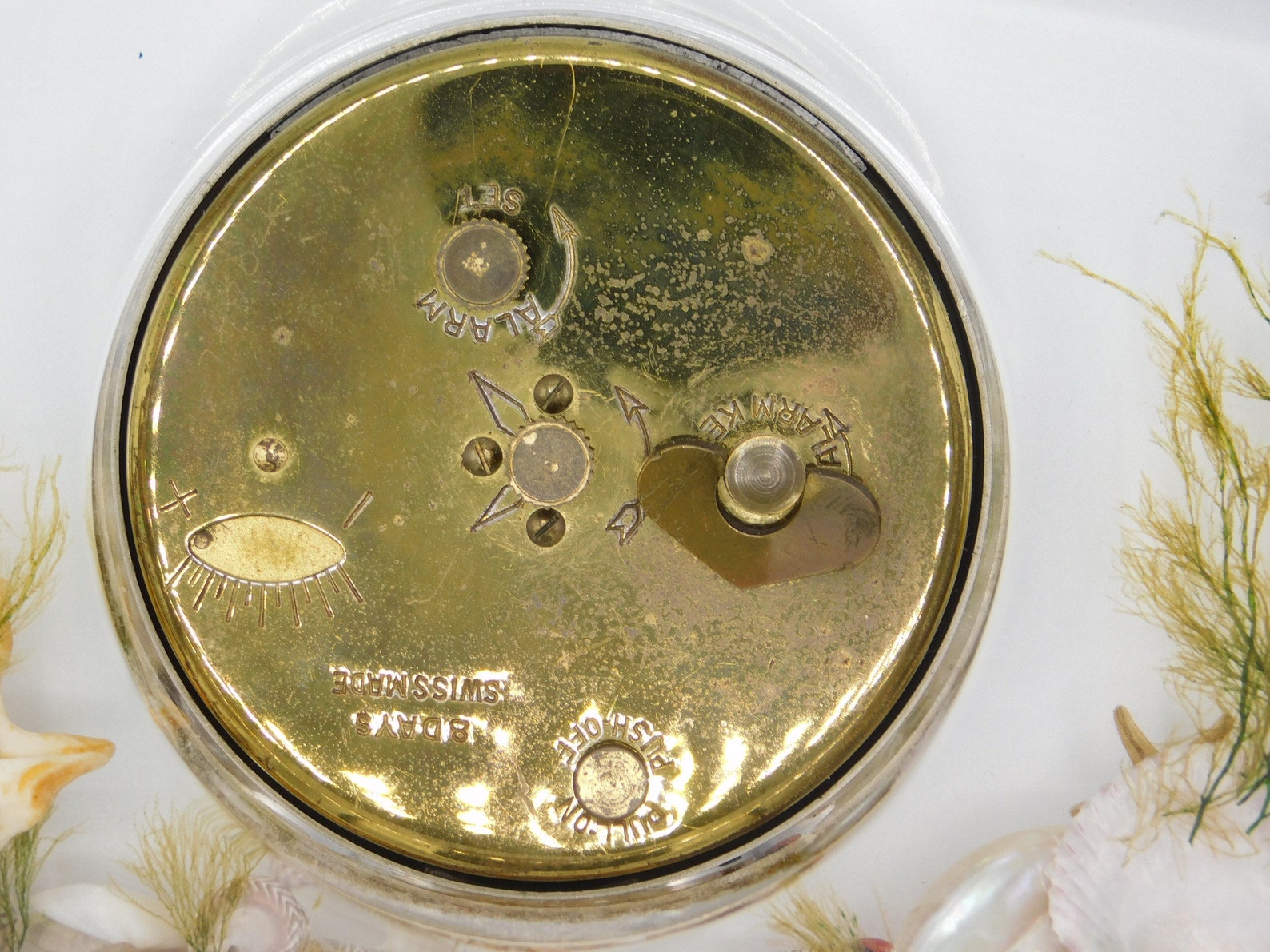 1950s Swiza Mignon Swiss 7 Jewel Clock Set in Acrylic With Sea - Etsy