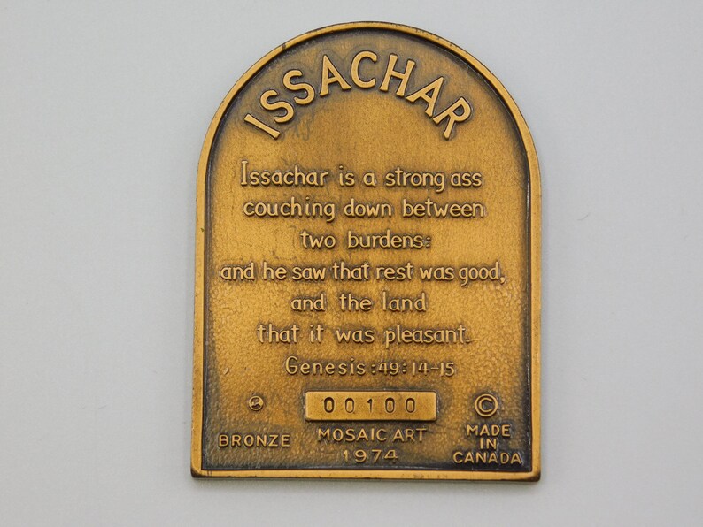 Marc Chagall Bronze Medallion Issachar of the 12 Tribes of Israel Dated ...