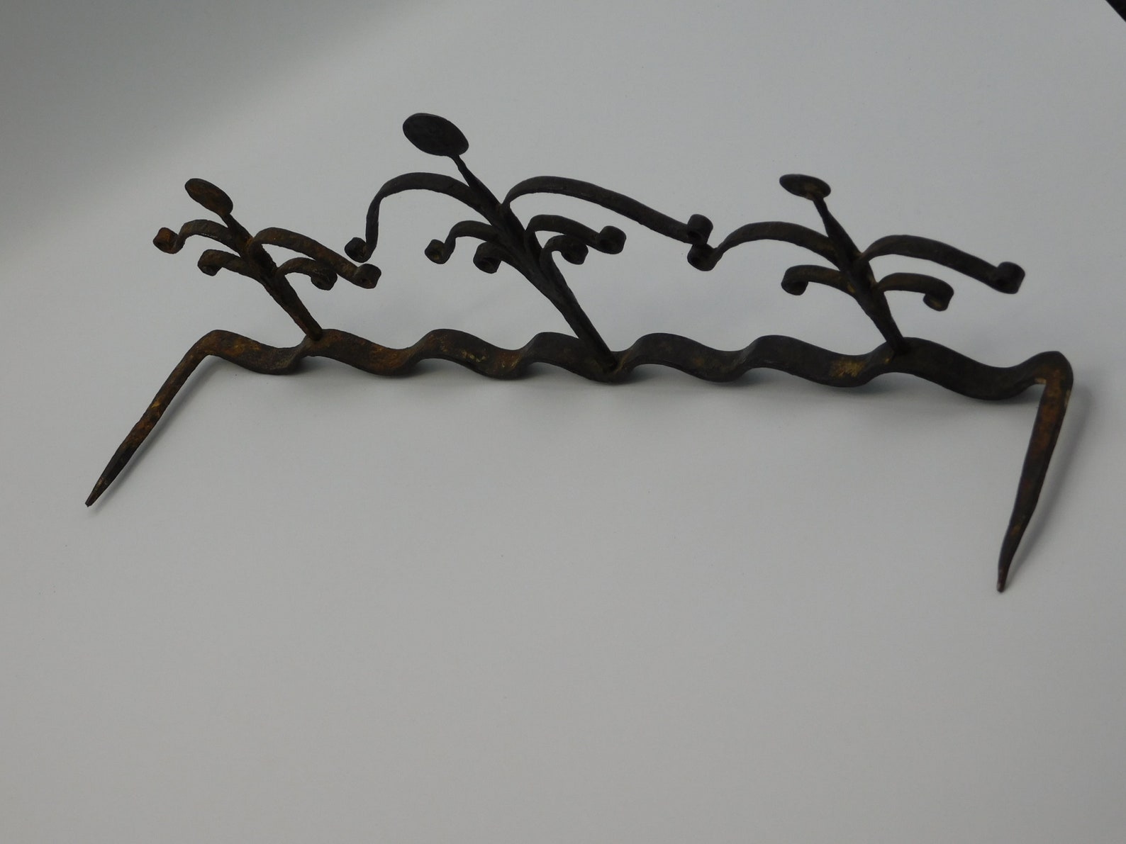 Colonial America 18th Century Hearth Utensil Hanger Hand Forged Iron ...