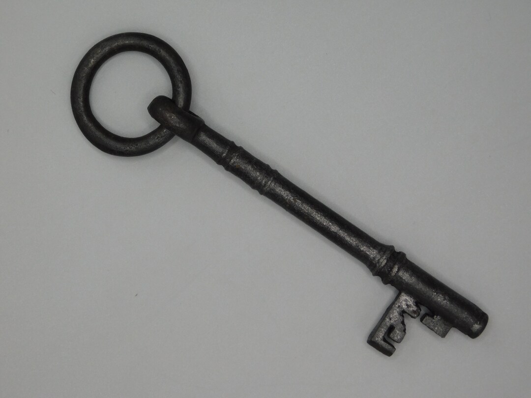 17th Century Post Medieval Large Key on Ring - Etsy
