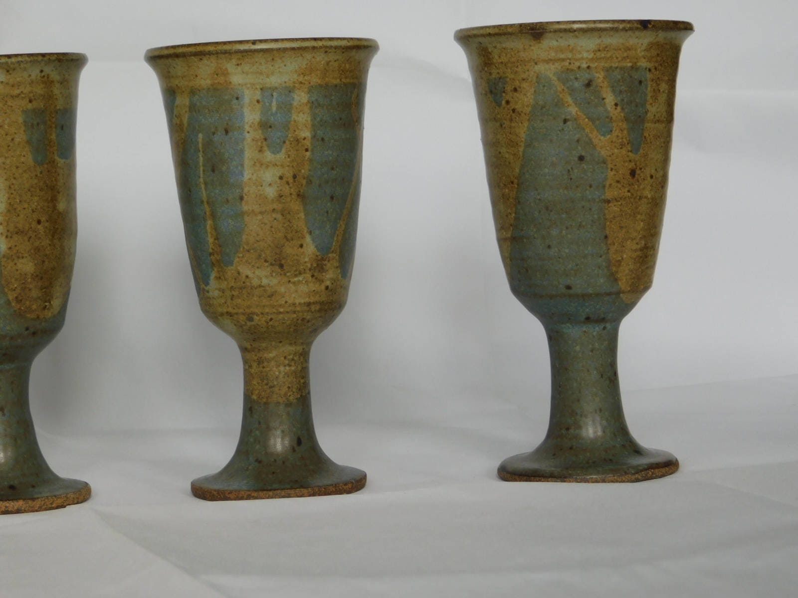 Robin Hopper Chosin Pottery Canada Signed 3 Rare Goblets From Master ...