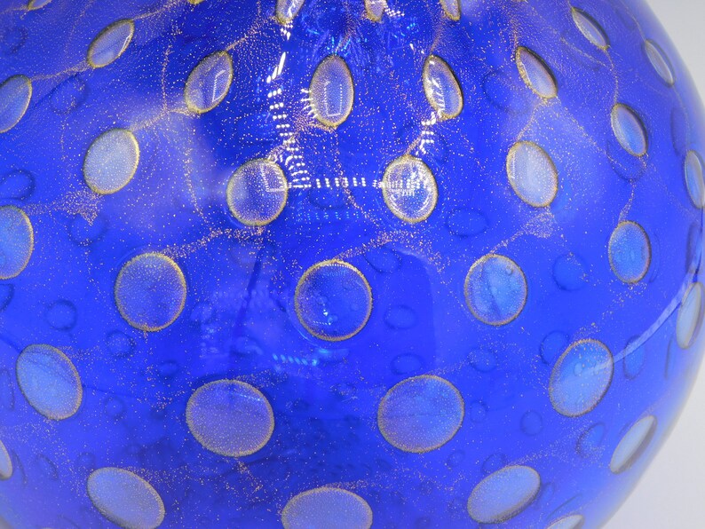 Murano Glass Controlled Bubble Vase With Gold Inclusions - Etsy