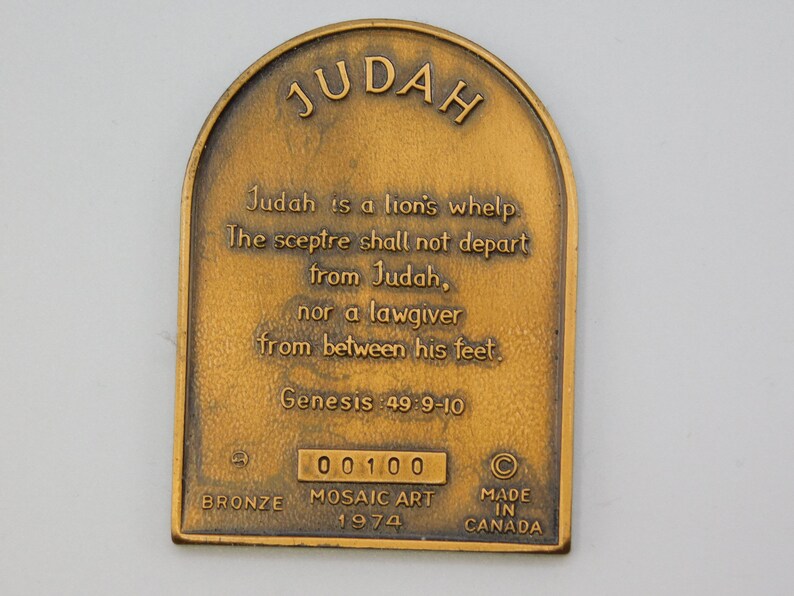 Marc Chagall Bronze Medallion Judah of the 12 Tribes of Israel - Etsy