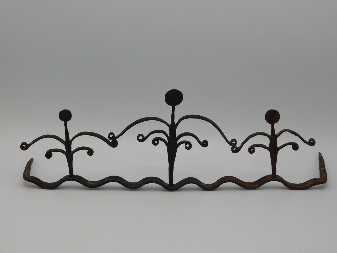 Colonial America 18th Century Hearth Utensil Hanger Hand Forged Iron ...