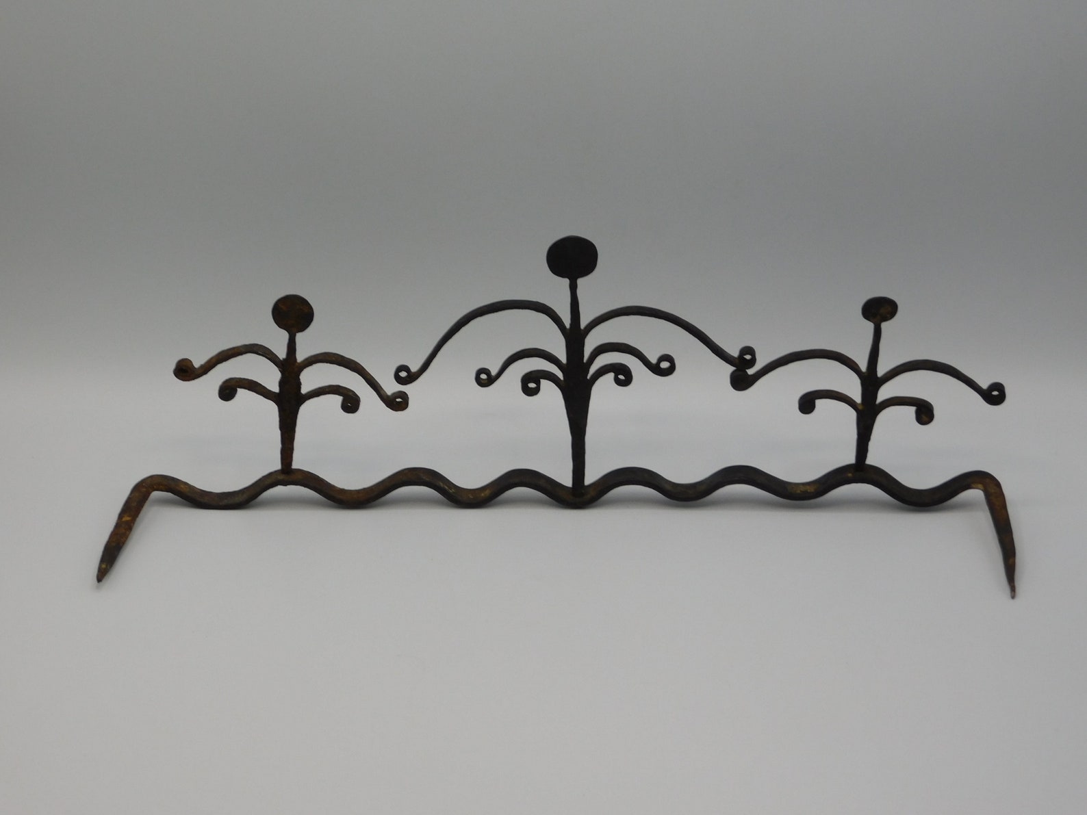 Colonial America 18th Century Hearth Utensil Hanger Hand Forged Iron ...