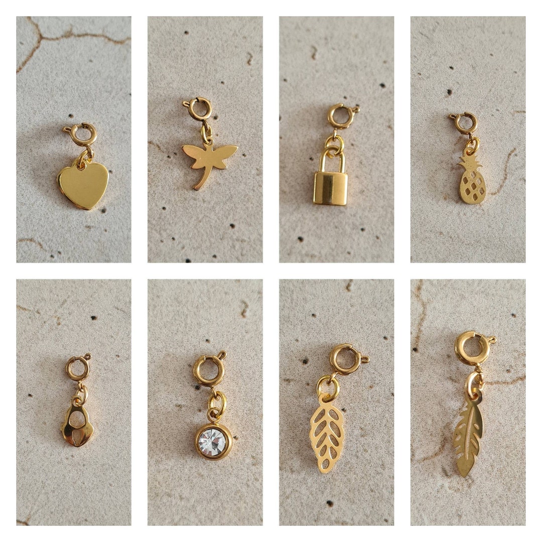 Mini-charms acier inoxydable doré - Etsy France